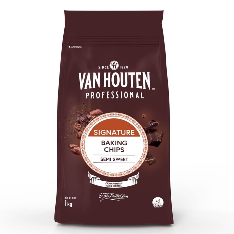 Van houten chocolate 1kg Vanhouten Semi Sweet Baking Chips 8000CT 1kg ...
