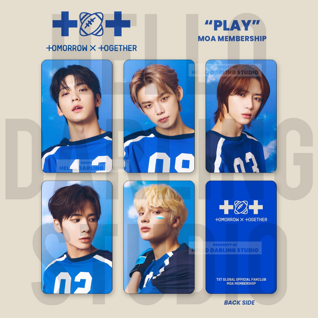 Txt Play MOA Membership OT5 Photocard. Unofficial. Fan Made. | Shopee ...