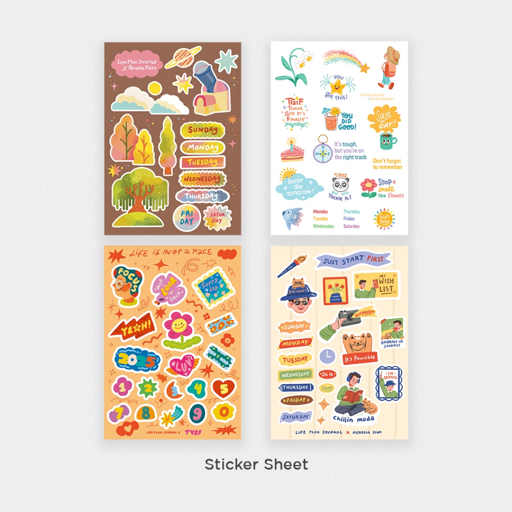 Life Plan Journal - 2025 Sticker Sheet A6 Size, Life Plan Journal ...