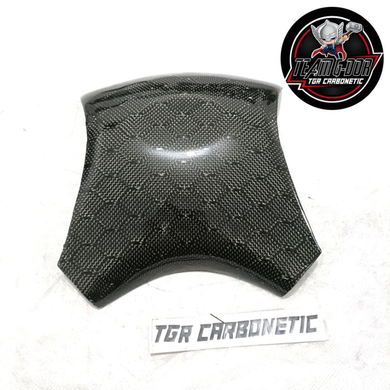 Steering wheel airbag sticker cover carbon kevlar horn fortuner vnt ...
