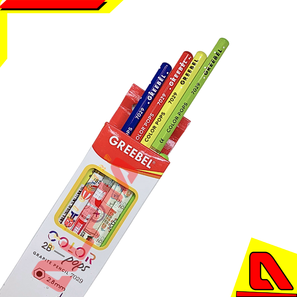 KAYU 2b Writing Pencil Wooden Pencil Greebel Color pop (7029) Contains ...