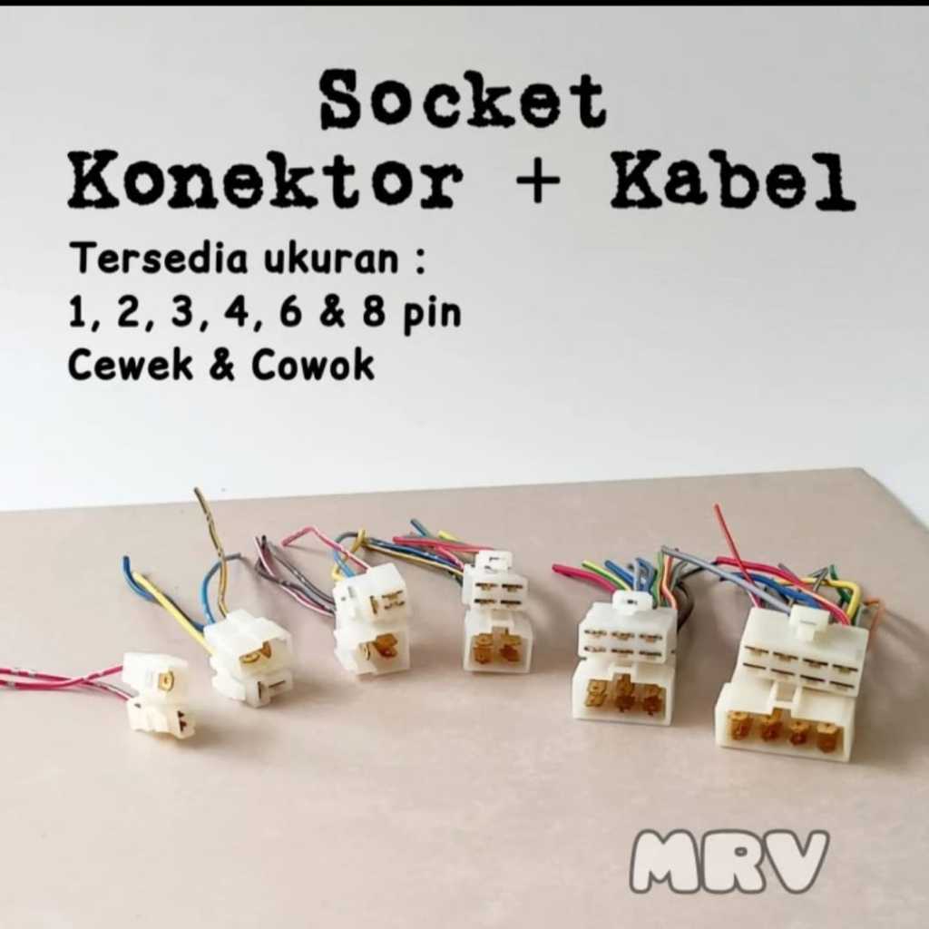 Cable Connection Socket / Connector Socket + Cable (Nylon Material ...