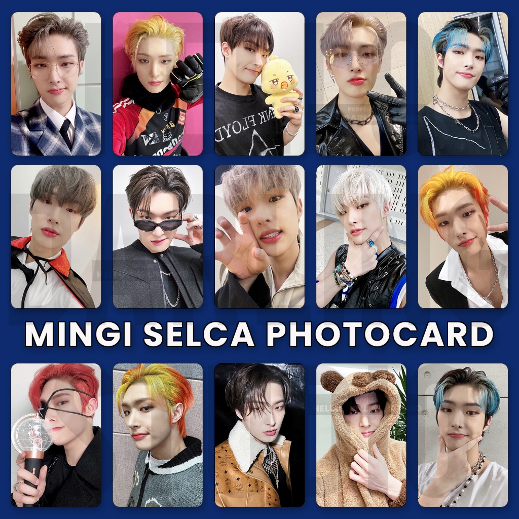 10 Pcs Ateez Mingi Selca Photocard set. Unofficial. Fan Made. | Shopee ...