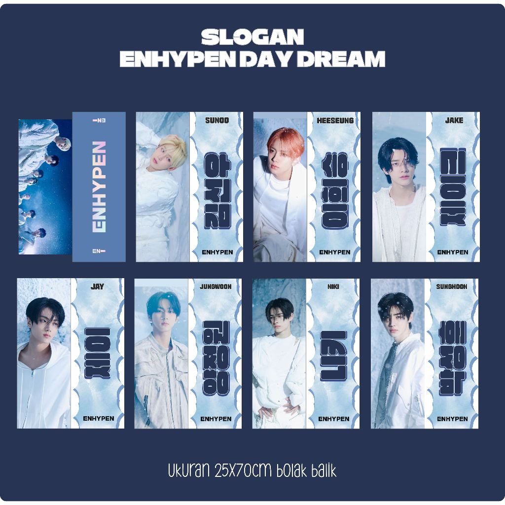 Slogan HAND BANNER ENHYPEN Cheering kit | Shopee Philippines