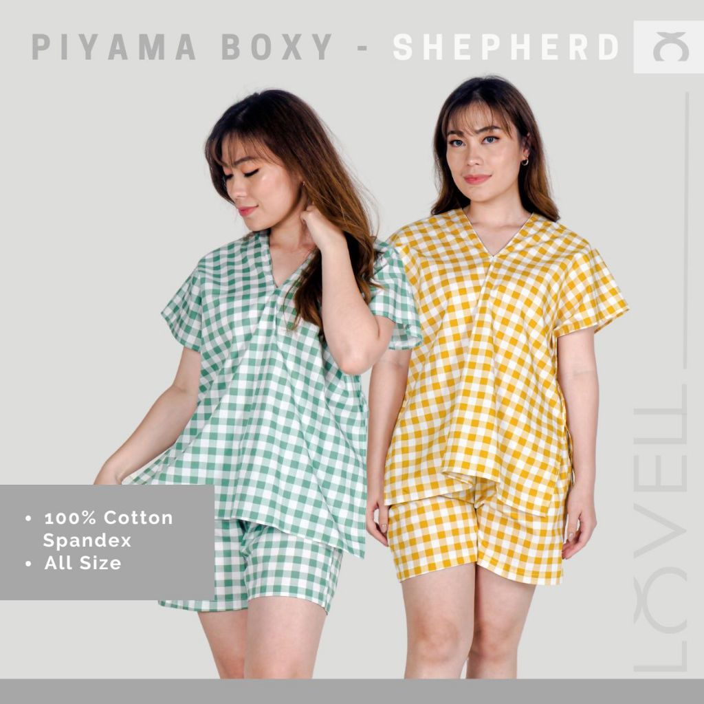 Homewear- BOXY PAJAMA SET SHEPHERD | Shopee Philippines