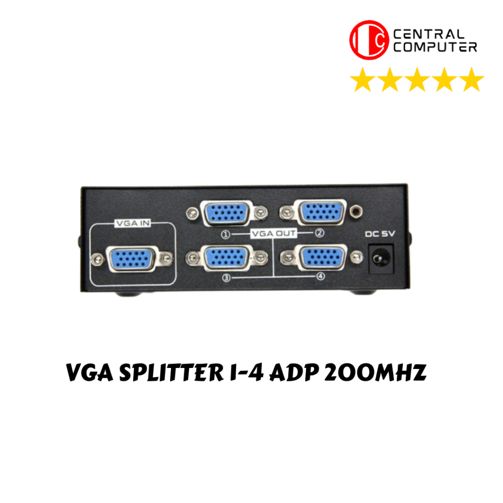 Vga Splitter 4 Port VGA Spliter 4 Port VGA Split 1 To 4 Port VGA ...