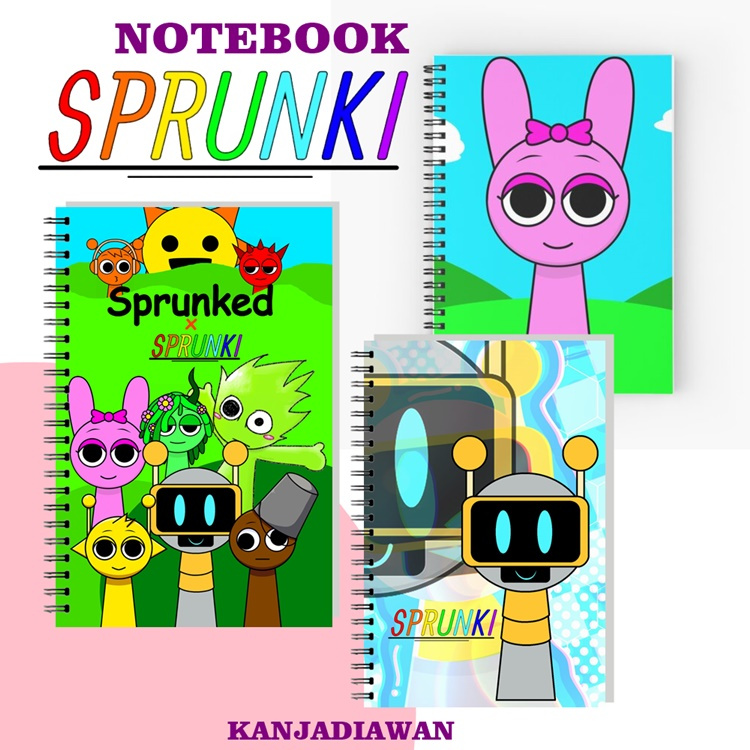 Viral Character Sprunki Notebook Spiral Book Sprunki A6 Jevin Oren ...