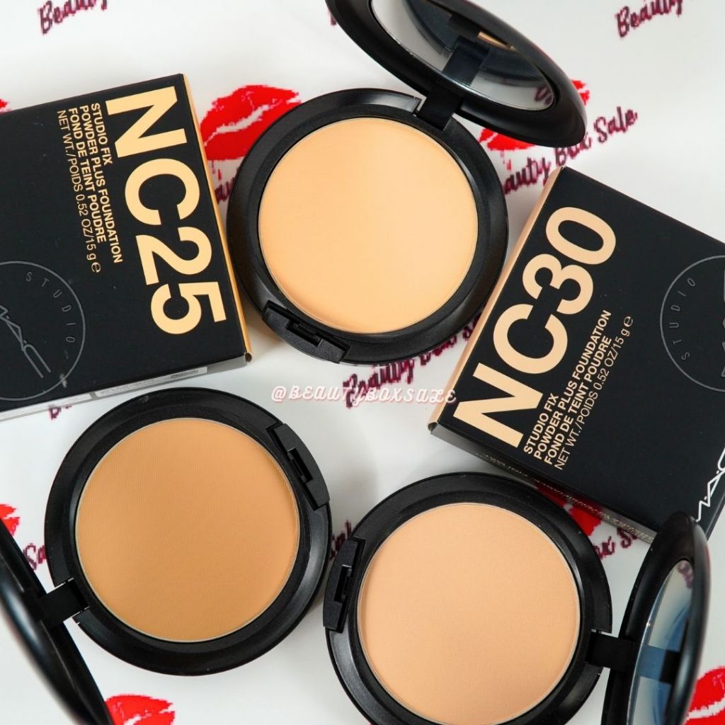 M*c COMPACT POWDER / STUDIO FIX PLUS POWDER FOUNDATION WITH BOX ...