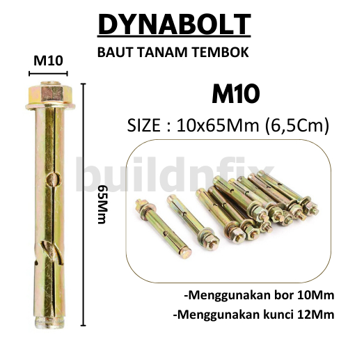 Dynabolt / CONCRETE BOLT / DINABOL M10x65Mm | Shopee Philippines