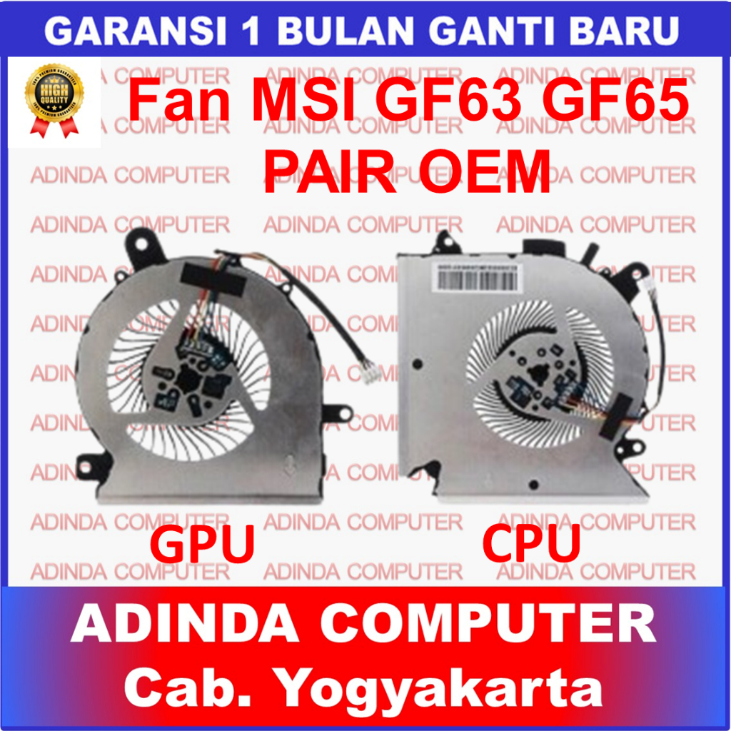 Fan MSI MSI GF63 GF65 MS-16R1 MS-16R2 WF65 9SEX Thin PAIR OEM | Shopee ...
