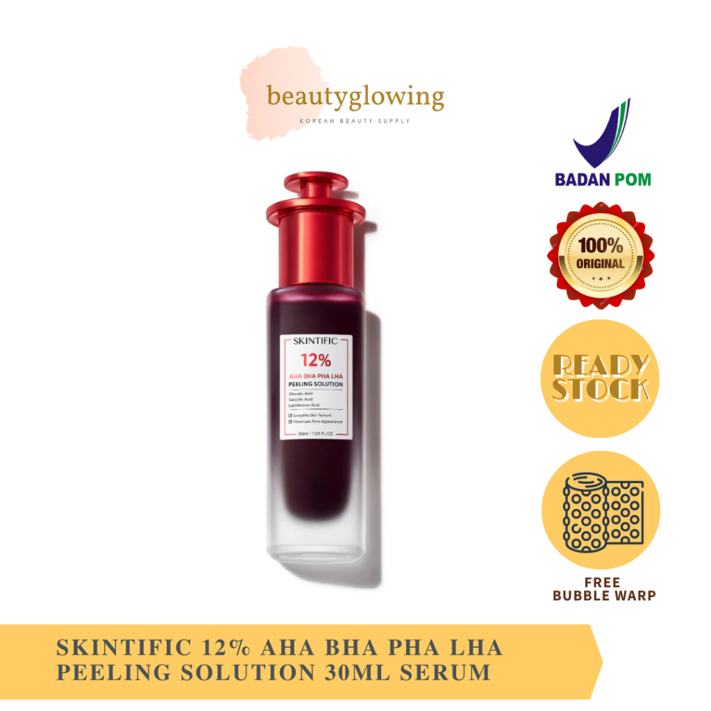 Skintific 12% AHA BHA PHA LHA Peeling Solution 30ml Serum | Facial ...