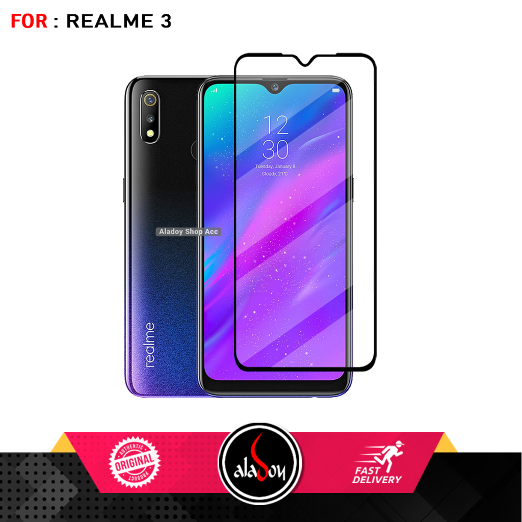 Tempered Glass Realme 3 / 3 Pro Anti-Scratch Anti-Static Screen ...