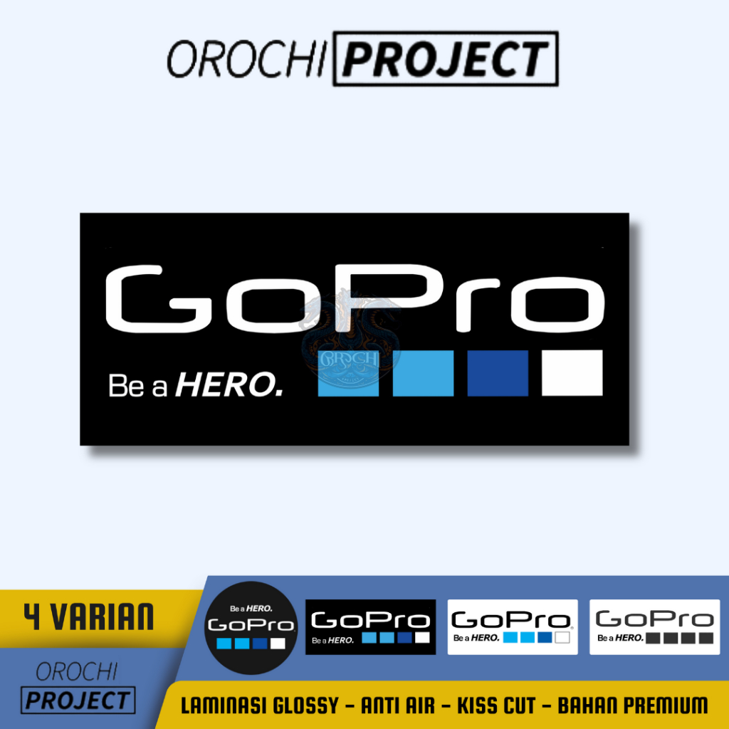 GOPRO Brand Logo Sticker GO PRO CAMERA Vinyl Glossy Waterproof HP ...