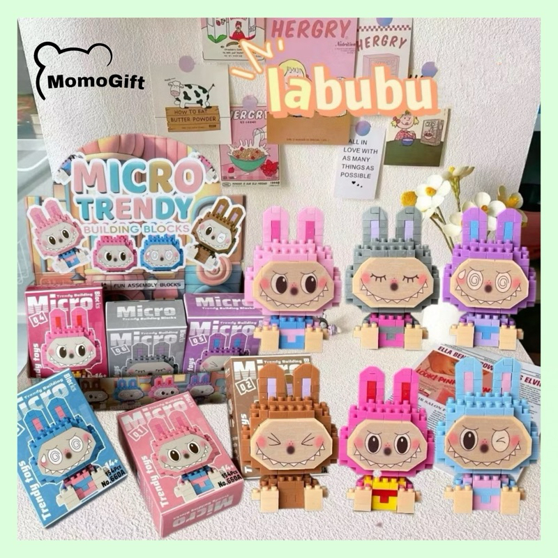 Nano Block Bricks Building Figure Toys Assembling Labubu Characters ...