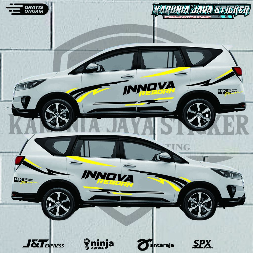 Toyota Innova car stickers cutting stickers for Innova side body ...