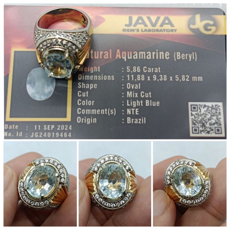 Natural Aquamarine Beryl Top Luster-crystal 5,85 ct plus memo | Shopee Philippines