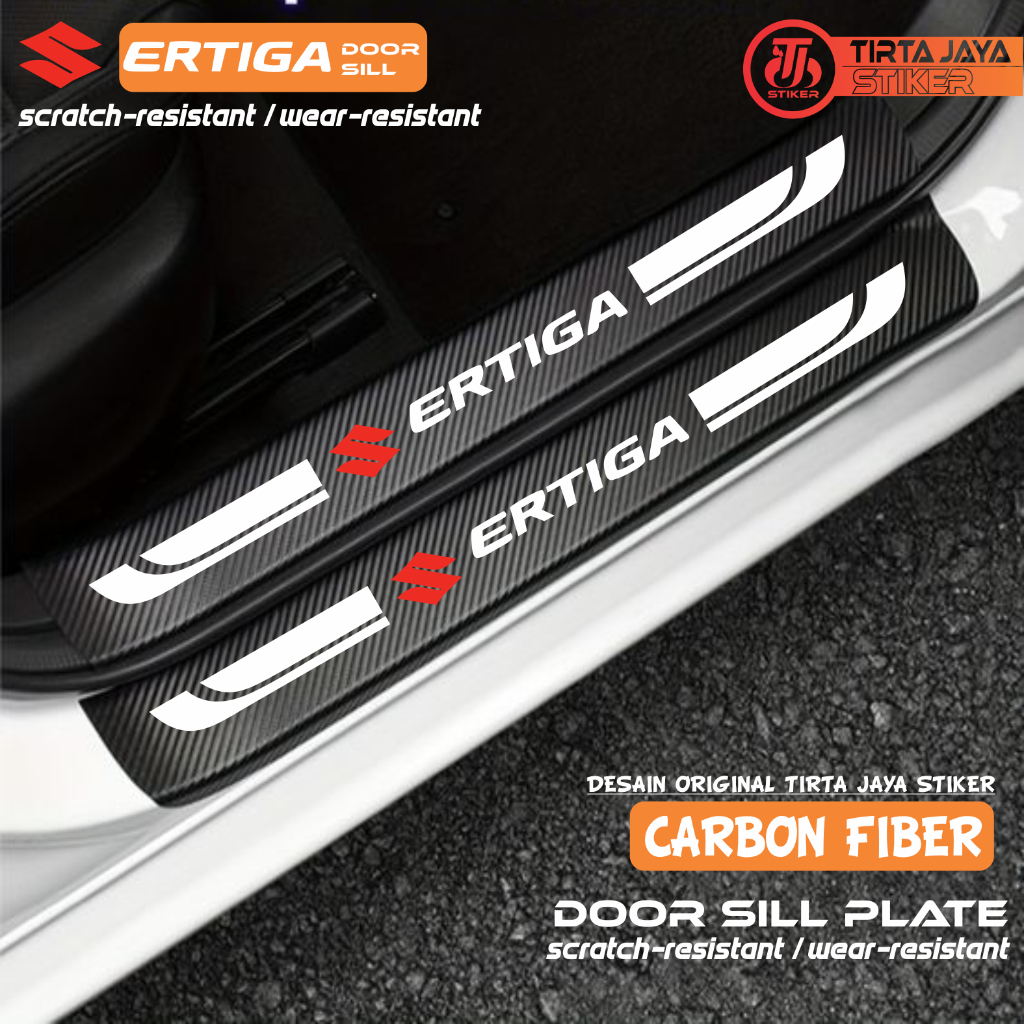9pcs 3d carbon sill plate stickers for suzuki ertiga cars 3d carbon ...