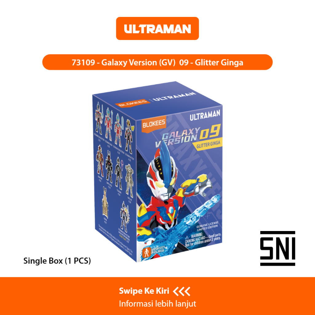 Blokees Blind Box Ultraman Glitter Ginga Gacha Figure Galaxy Version 09 ...
