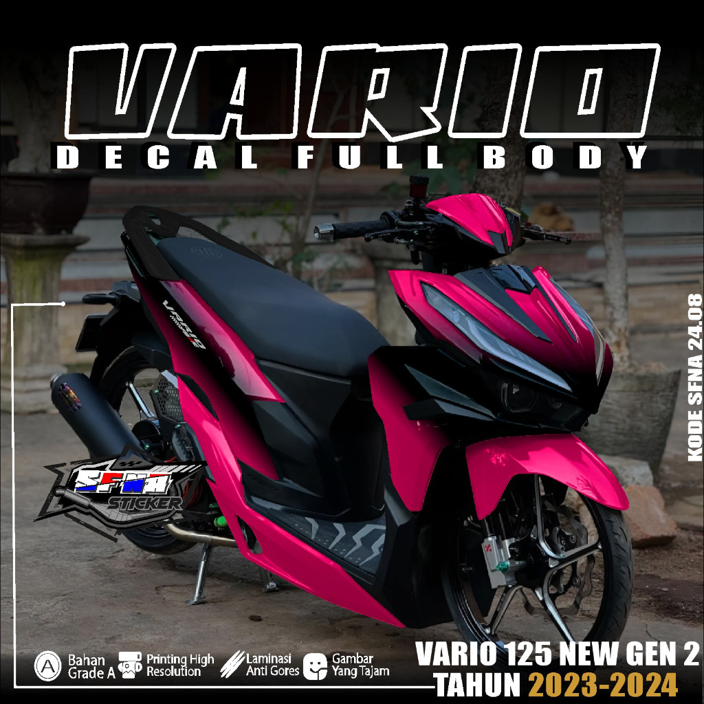 Decal Sticker Vario 125 New Gen 2 Full Body Latest Gradation - Sticker ...