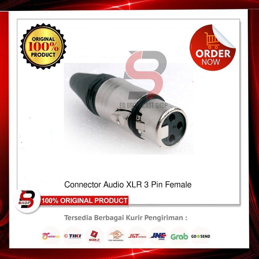 Xlr Audio Connector 3 pin Female Like Neutrik / Audio Connector / XLR Connector / 3 pin ...