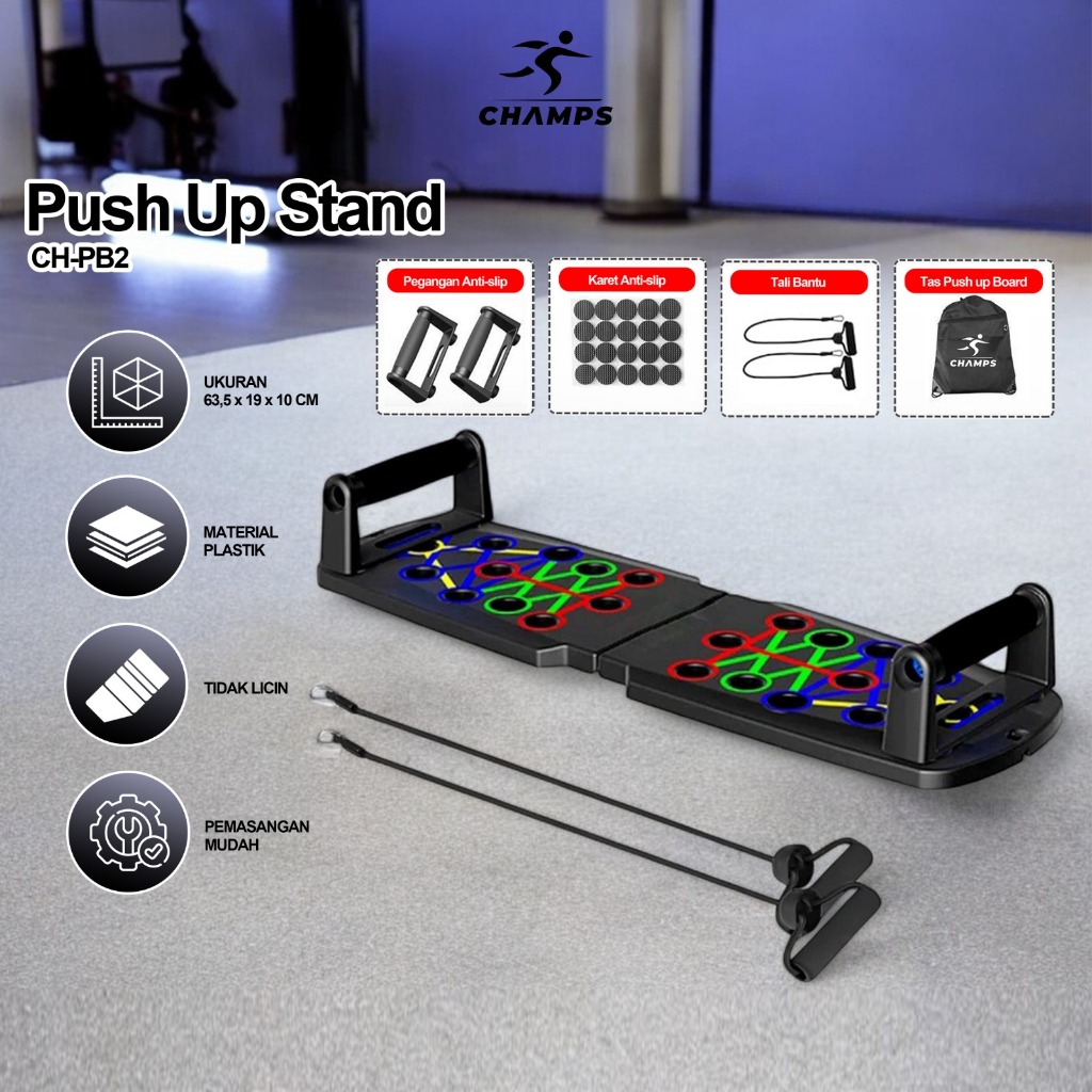 Champs Push Up Board Bar Foldable Holder Push Up Aids Stomach Sports ...