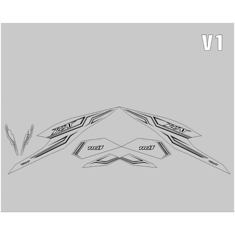 Honda BEAT DELUXE CUSTOM TRANSPARENT STRIPING LATEST DESIGN | Shopee ...