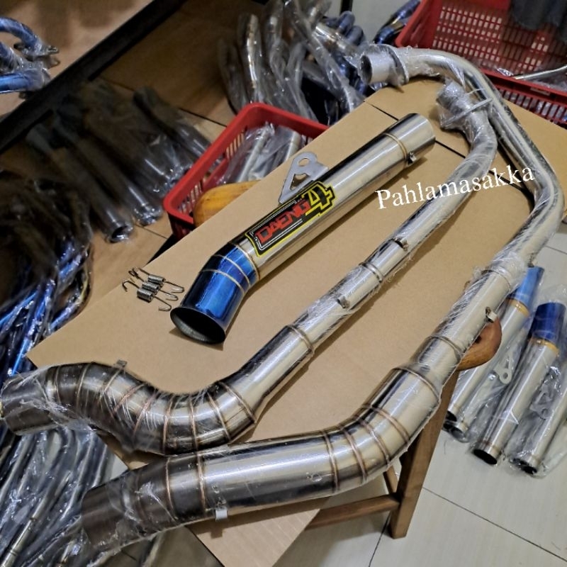 1set Daeng4 SUPER OPEN exhaust pipe xrm 125 110 100wave smash fury ...