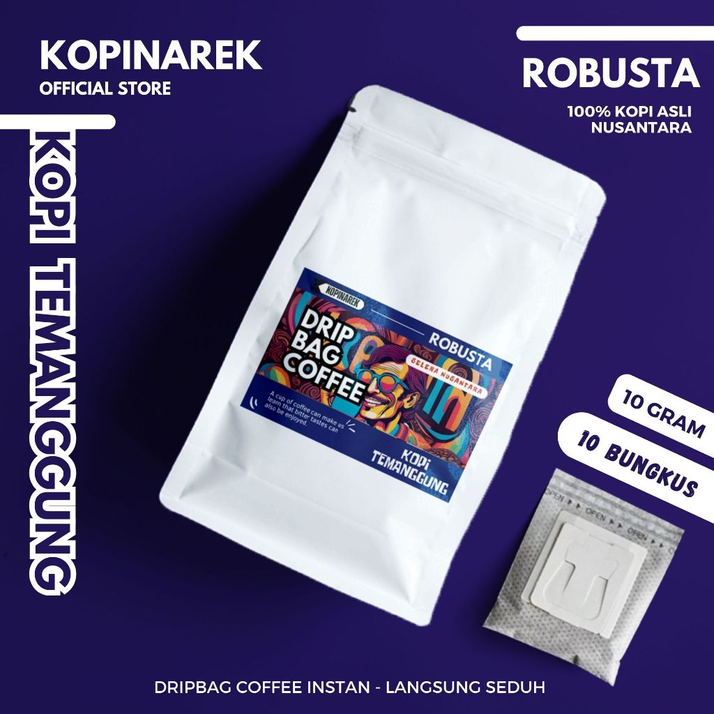 Coffee Filled with 10 Dripbags Robusta TEMANGGGUNG Coffee Drip Bag ...