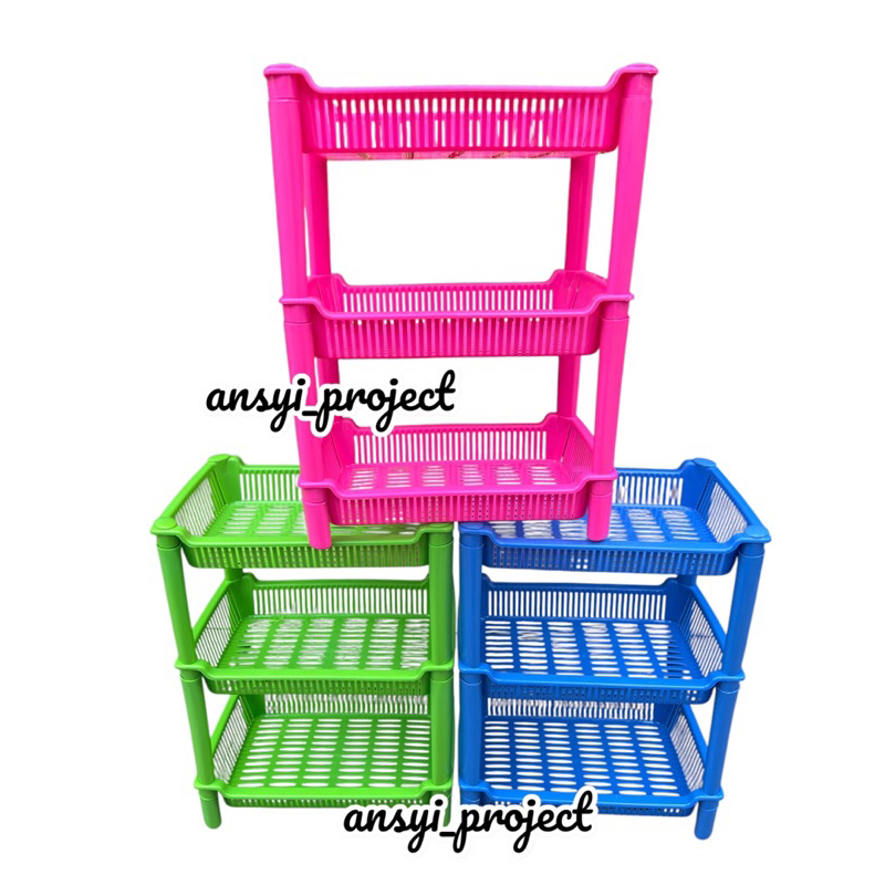 Multipurpose plastic 3 stacking shelves / 3 stacking raft shelves / 3 small stacking shelves ...