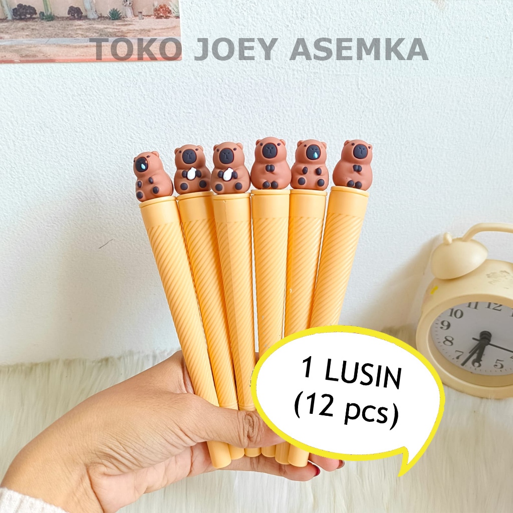 (12 PCS) CAPYBARA ICE CREAM PEN KAPIBARA PEN ICE CREAM CUTE CAPIBARA ...