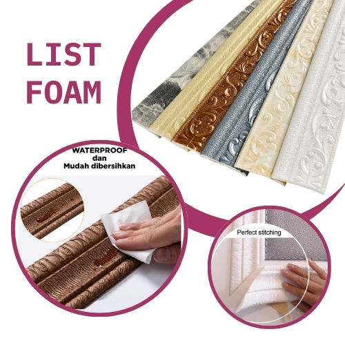 List of Wall Wallpaper List Foam 3D Wall Border Lis Foam Wall Stickers ...