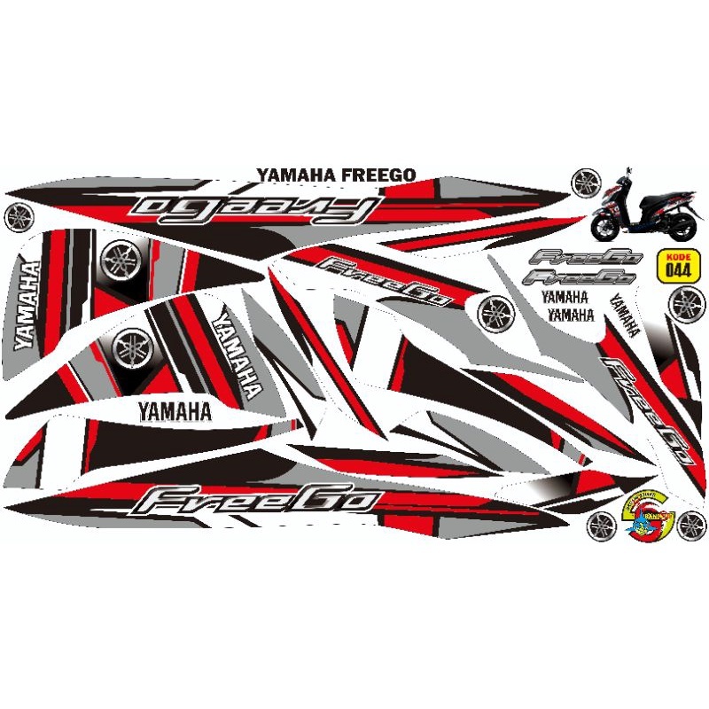 Yamaha freego striping motorbike stickers, yamaha freego variations ...