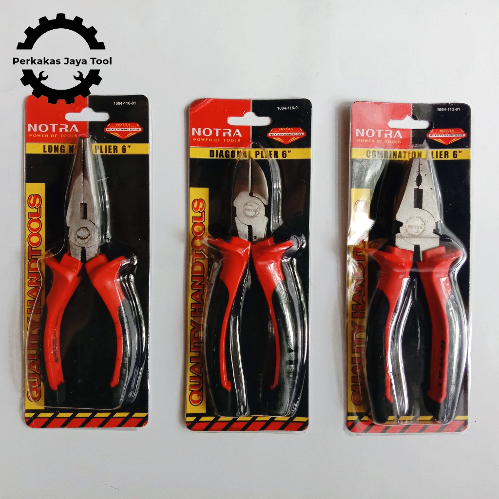 Notra Combination Taper Cutting Pliers Package 6 Inch 6" Diagonal Long ...
