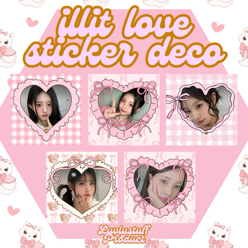 [Luvlystuff] Illit LOVE STICKER DECO || Korean MAIL KPOP PINK AESTHETIC ...