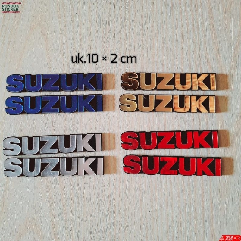 A pair of Suzuki embossed acrylic emblems | Shopee Philippines