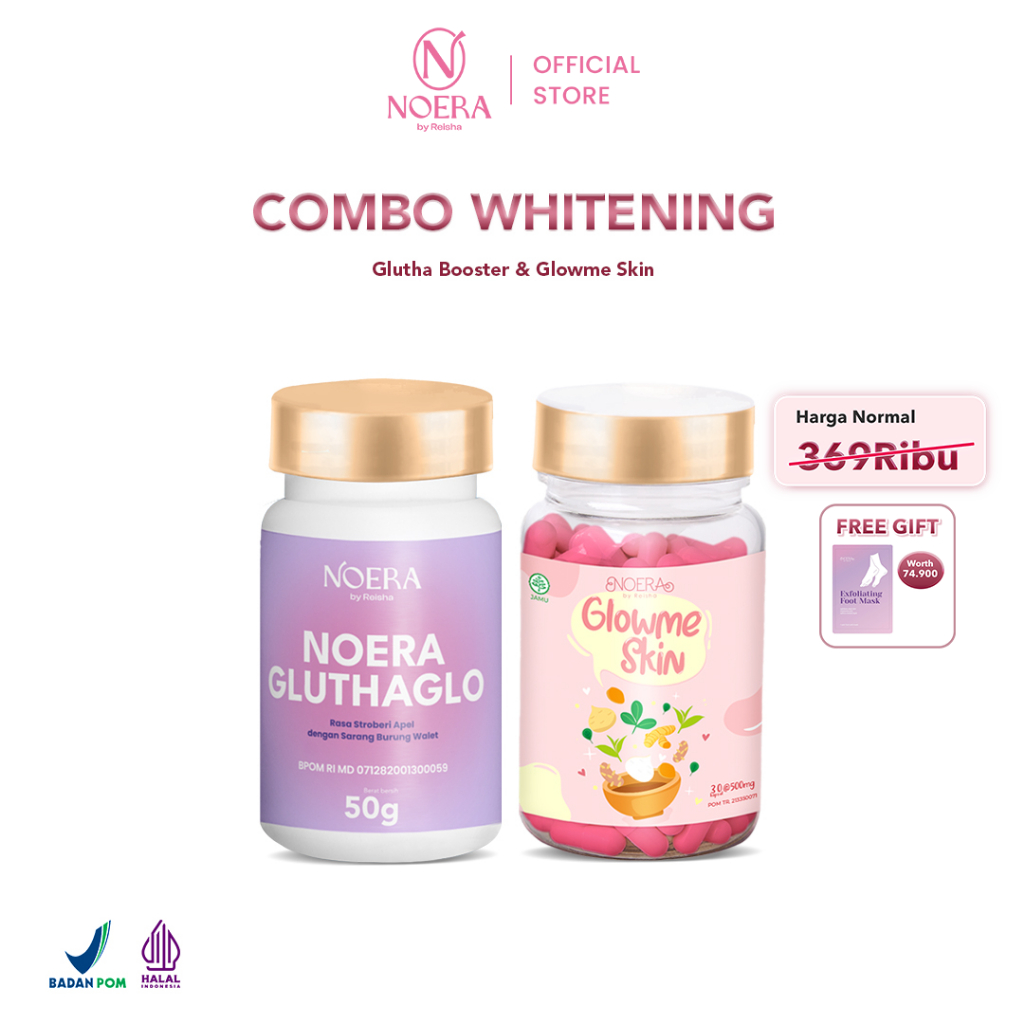 Noera Combo Whitening | Glow Me Skin Improved Formula & Glutha Booster ...