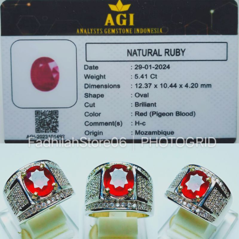 Natural Red Ruby Pigeon Blood Oval Cutting + Memo Lab | Shopee Philippines