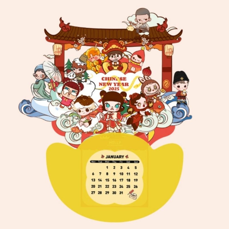 Popmart Calendar 2025 Hirono Labubu Skullpanda Crybaby Hacipu Official ...