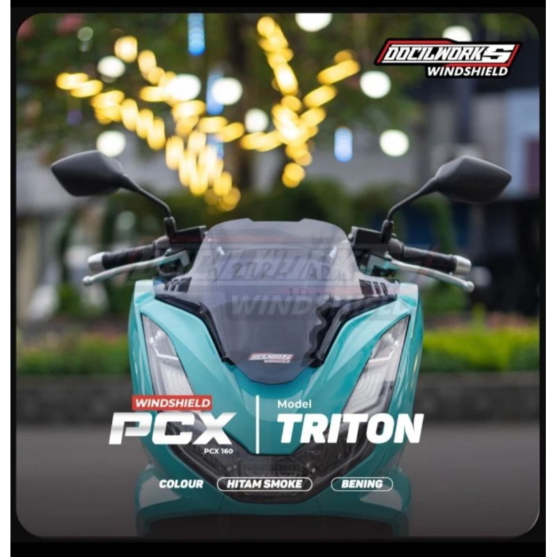 Pcx 160 Windshield Visor Triton Honda Pcx 160 Model | Shopee Philippines