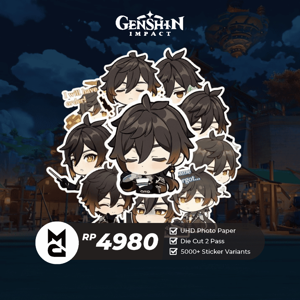 HP Genshin Impact Zhongli Sticker Cute Aesthetic Anime Sticker Cell ...
