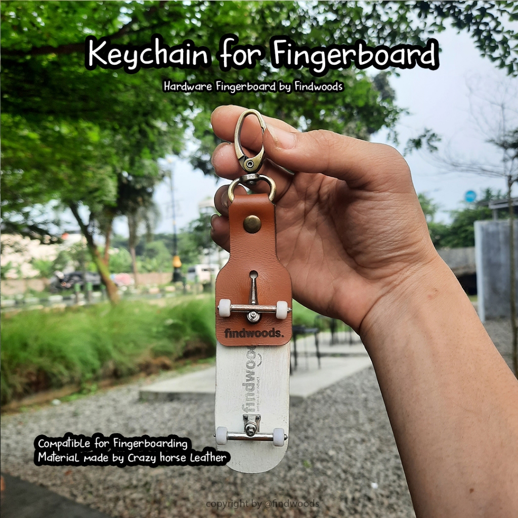 GANTUNGAN Fingerboard Keychain findwoods genuine leather key chain ...