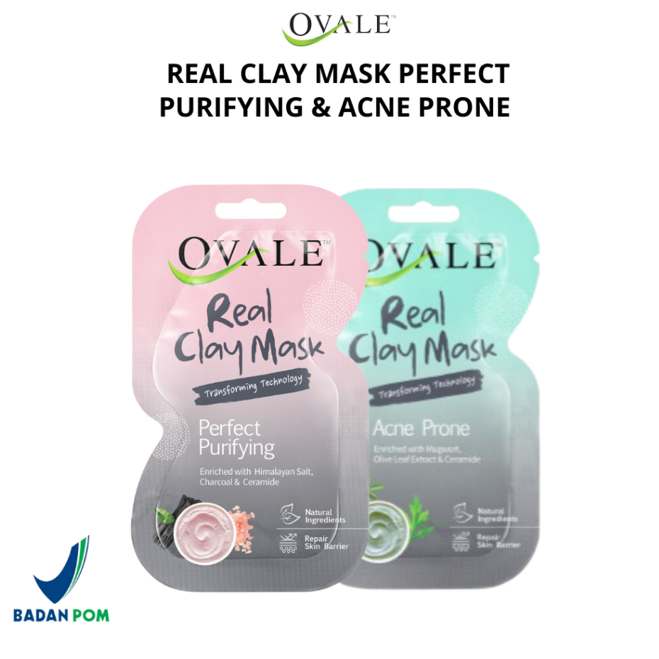 Ovale Real Clay Mask Perfect Purifying | Acne Prone 10GR - Facial Mask ...