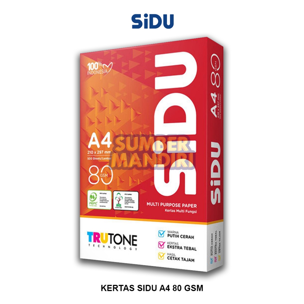 SIDU A4 80 GSM HVS Paper Photocopy Paper [1 RIM] | Shopee Philippines