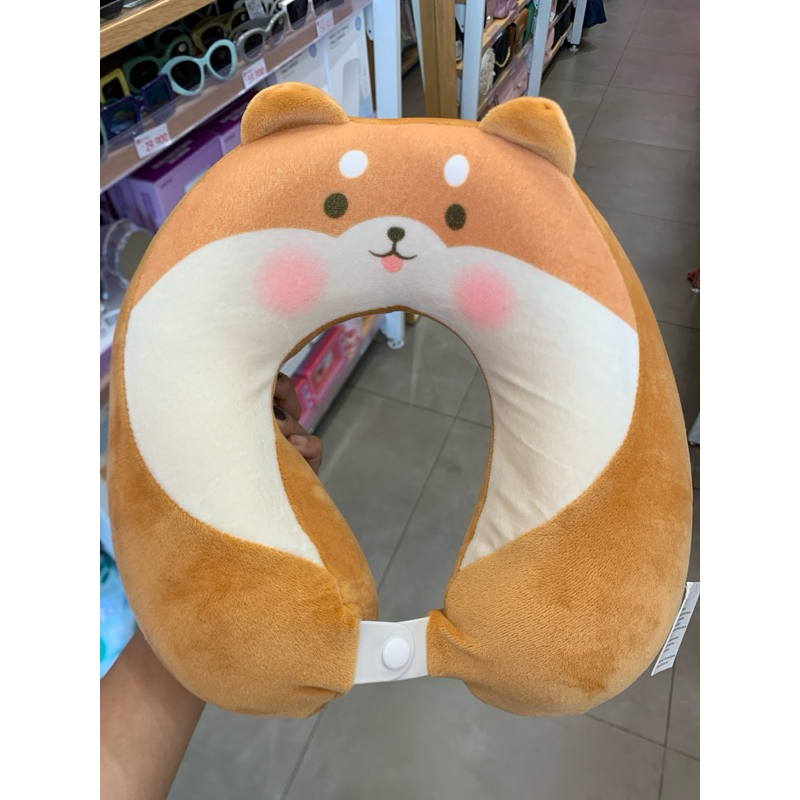 Miniso Animal Memory Foam U-Shaped Neck Pillow (Shiba Inu) | Shopee ...
