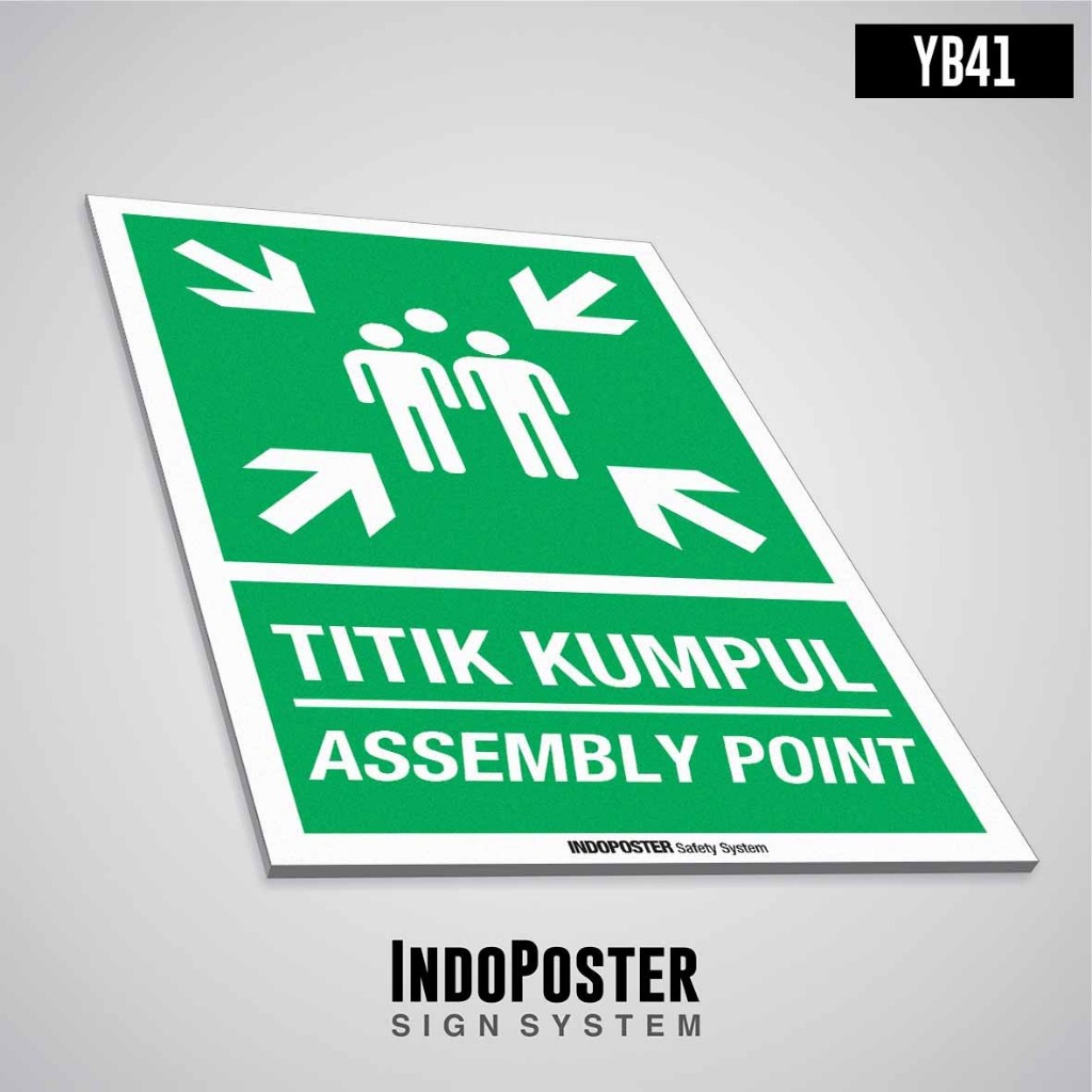 Safety Sign K3 PVC ISO Emergency Sign - Assembly Muster Point Emergency ...