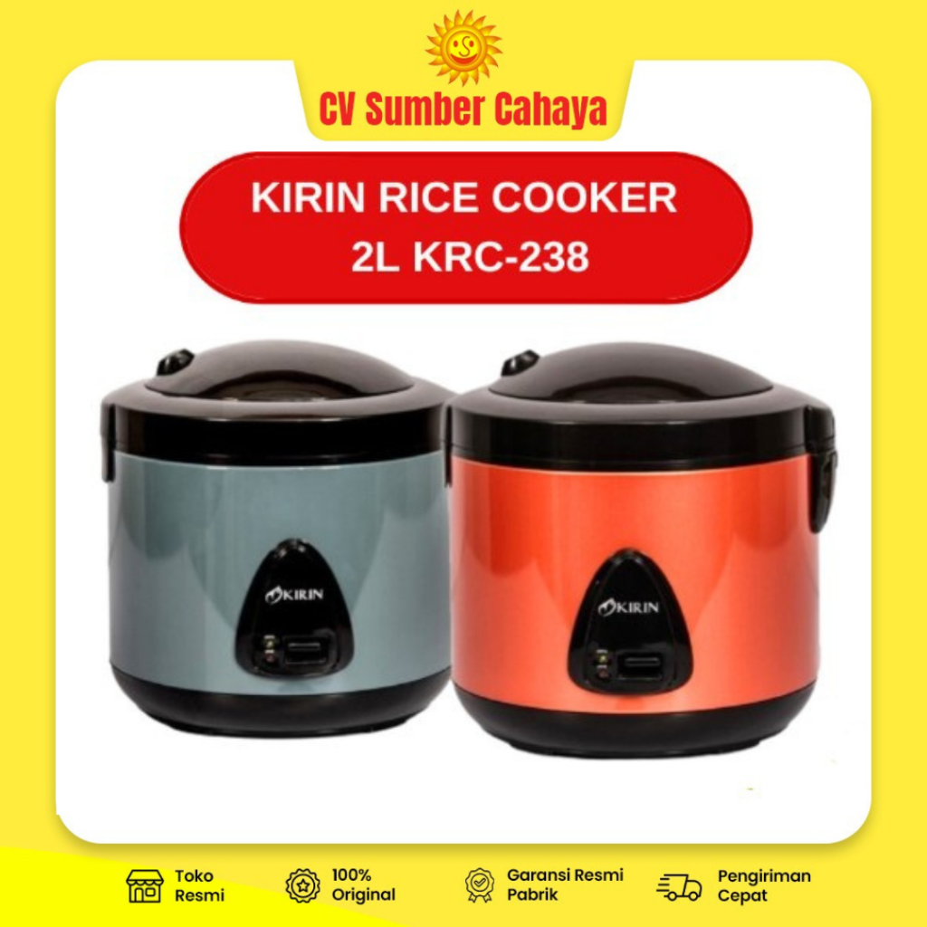 Kirin Rice Cooker Magic Com 2 Liter 3in1 Water Pot KRC 238 KRC-238 ...