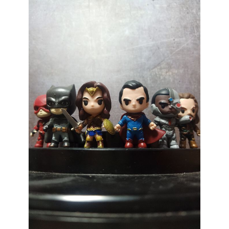 Dc Comics Justice League Characters Chibi Figure Set Superman Batman ...