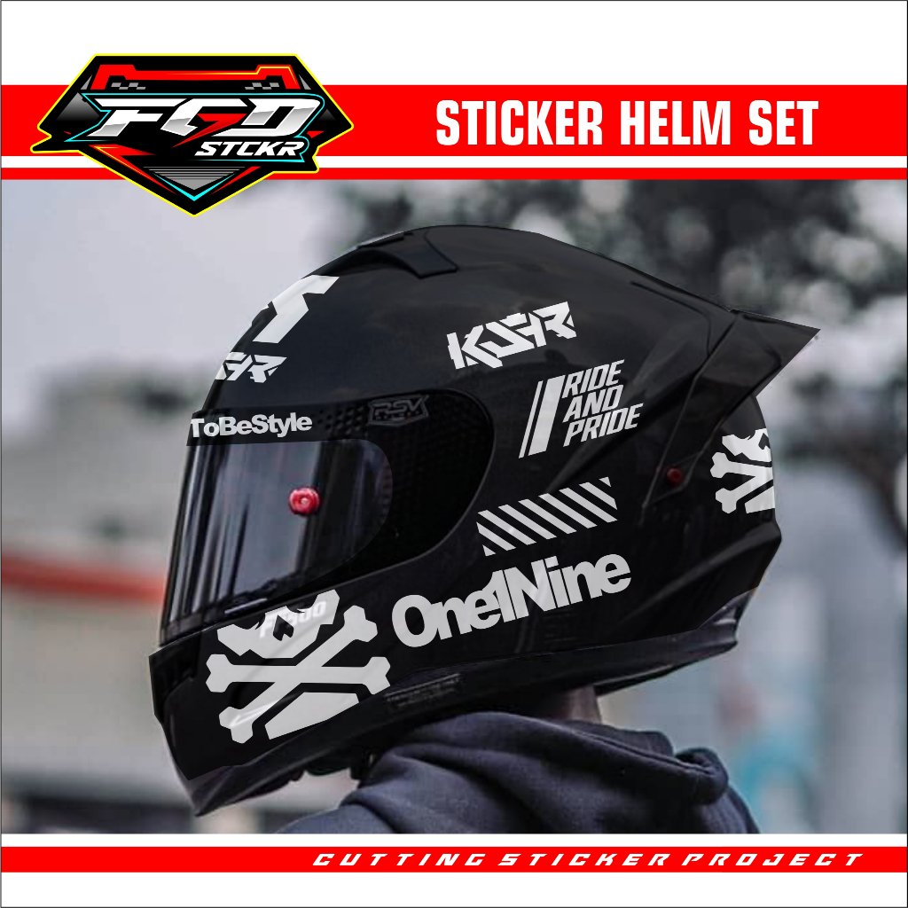 Helmet Sticker - ONE1NINE Sticker CUTTING SET For Helmet | Shopee ...