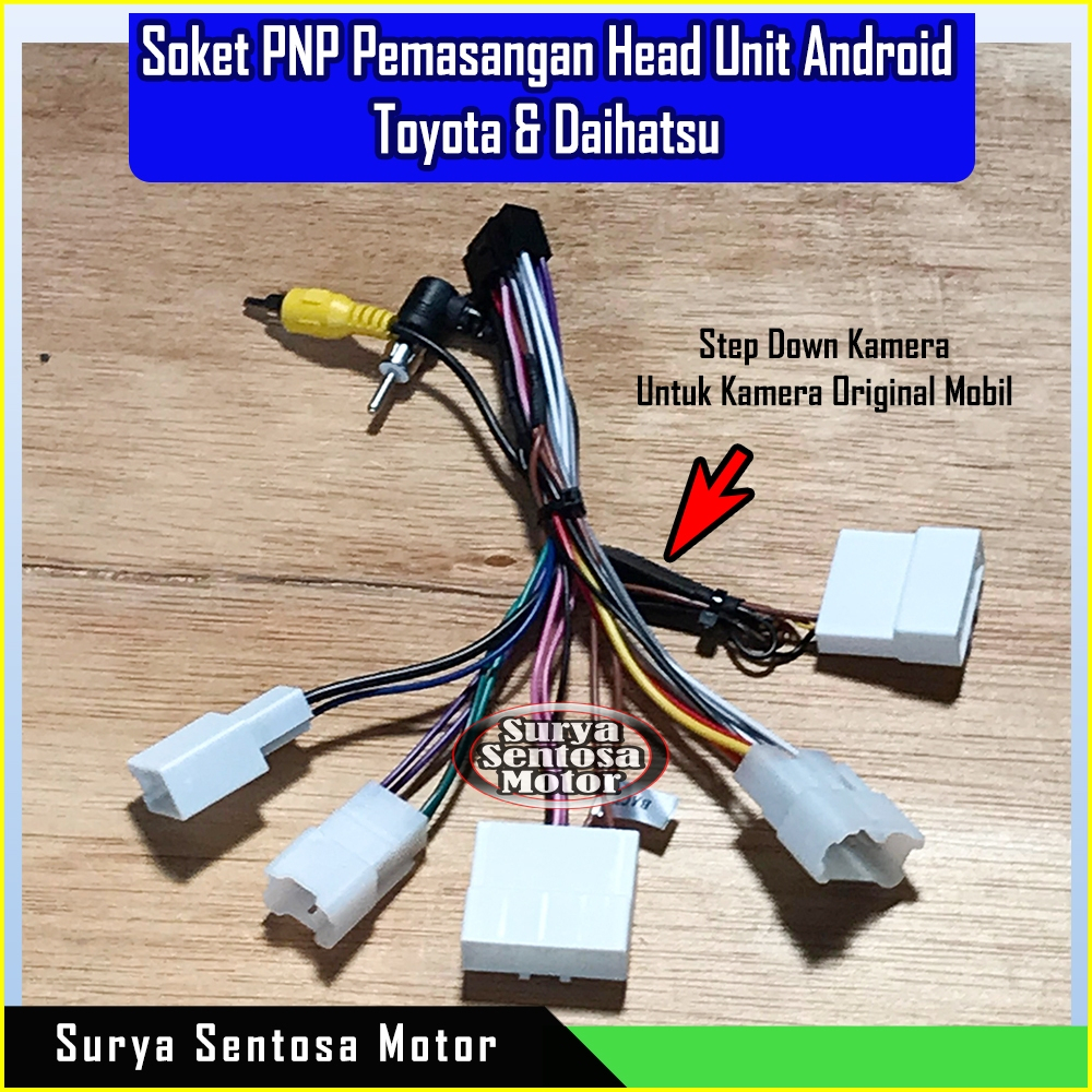 Toyota And Daihatsu Android Head Unit PNP Socket Cable+Step Down ...
