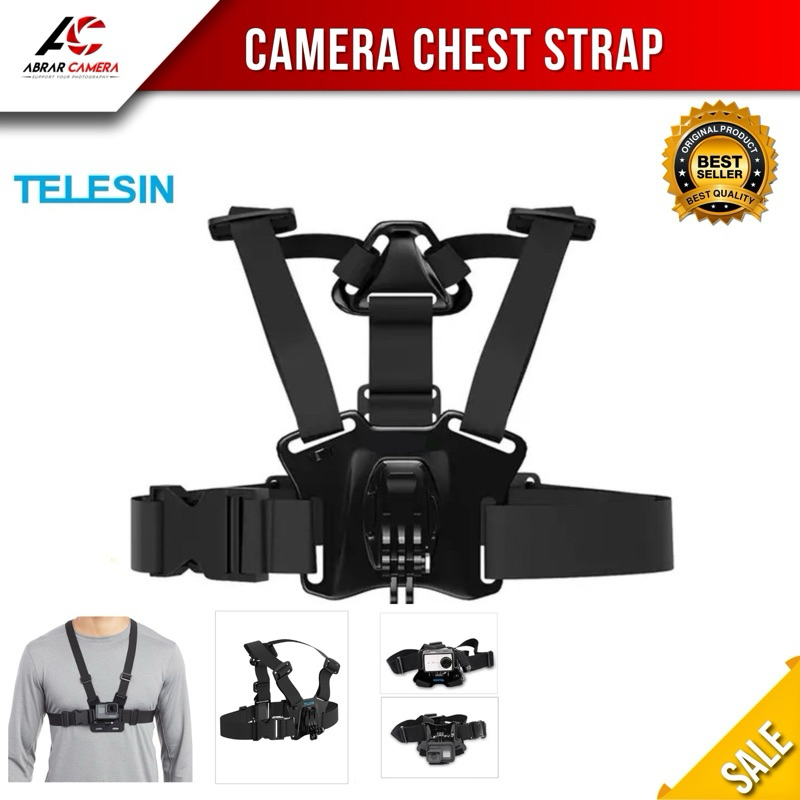 TELESIN Chest Strap Mount Chest Strap for Smartphone Action Camera ...